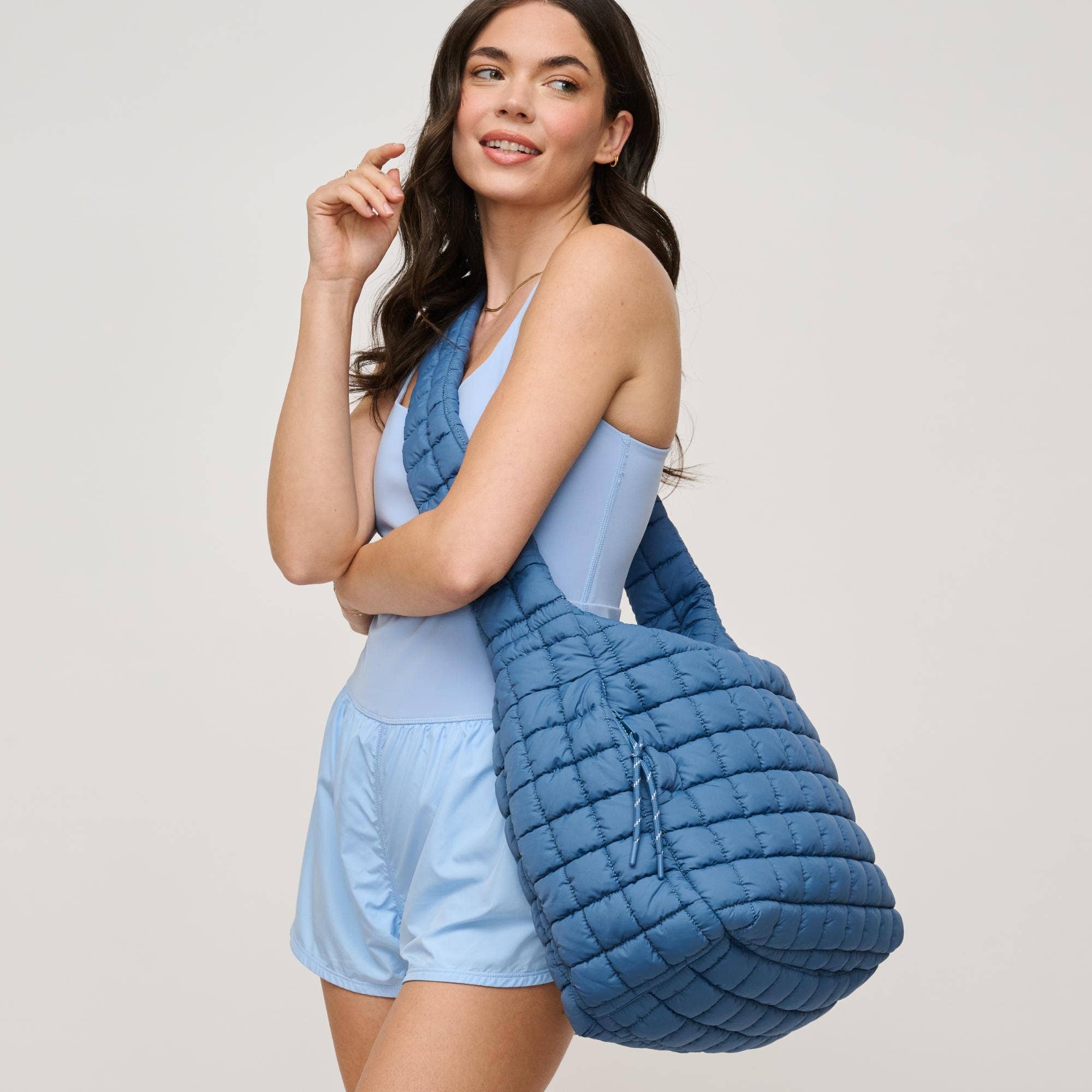 Leda Quilted Nylon Puffer Hobo – Emma + James